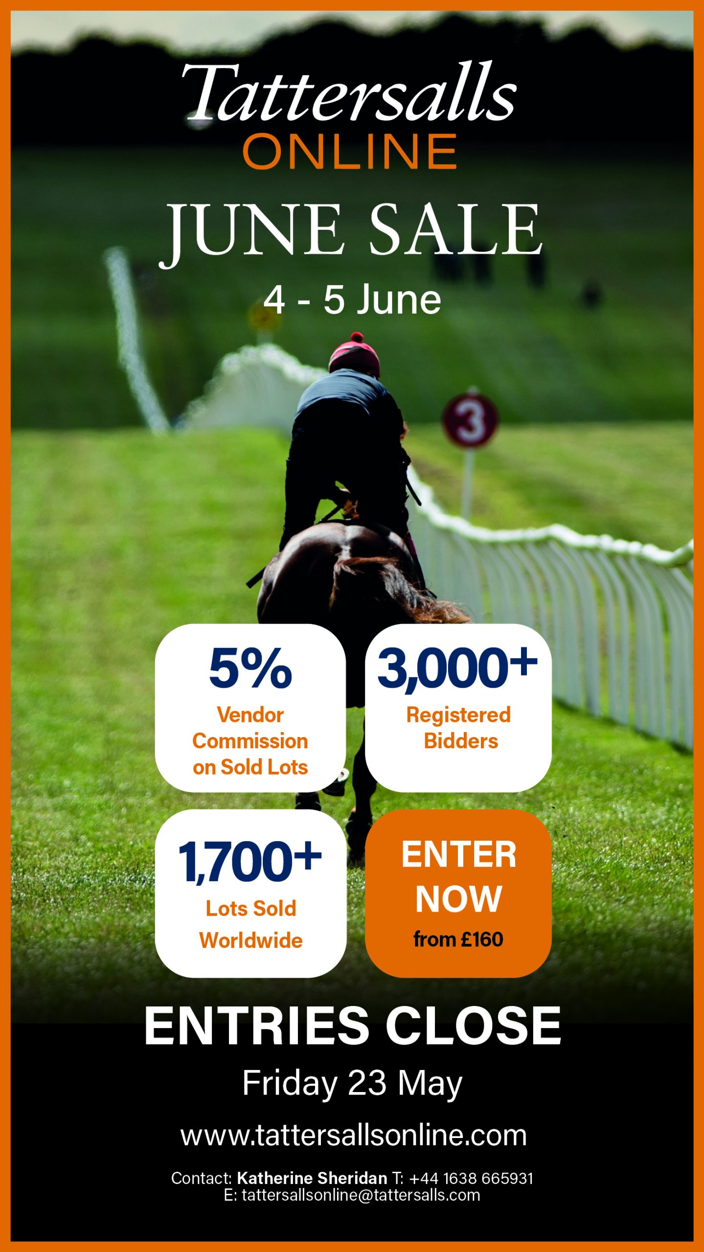 ENTRIES CLOSE 5PM TODAY: Tattersalls Online June Sale